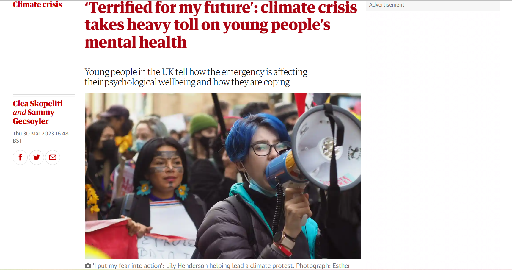 Young People’s Well Being in the Climate Crisis – Schools' Climate ...